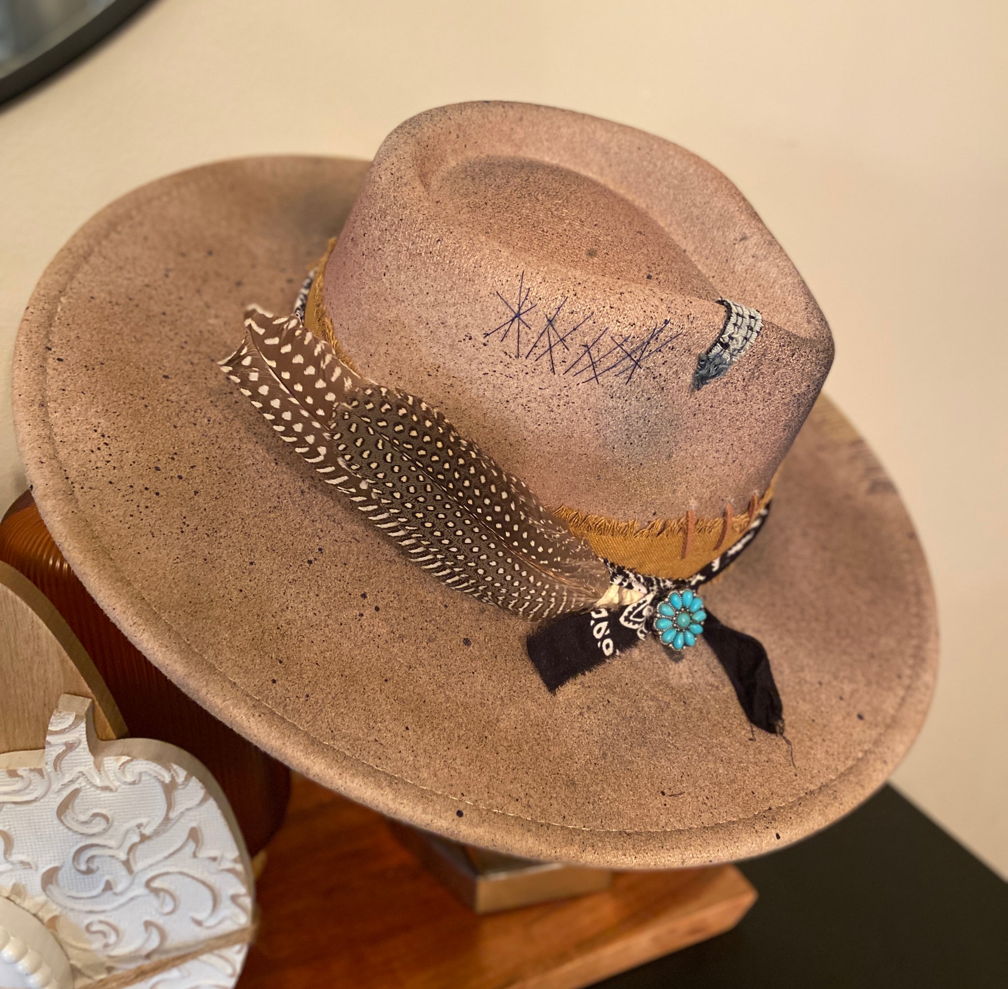 One of a Kind Burned Rancher Hat – Owl-R-Junk Boutique